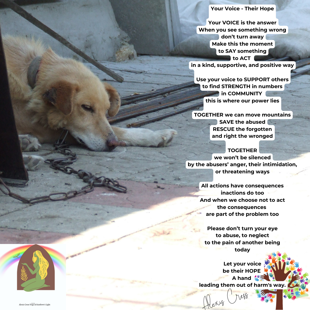 Your Voice – Their Hope | Alexis Cress Yoga and Rainbow's Light